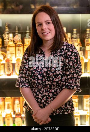 SNP leadership candidate Kate Forbes with Ian Miller, owner of ...