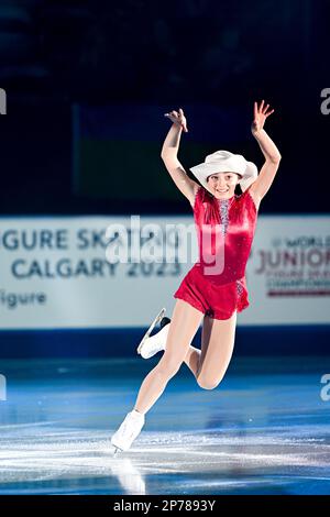 Kaiya RUITER (CAN), during the Exhibition Gala, at the ISU World Junior ...