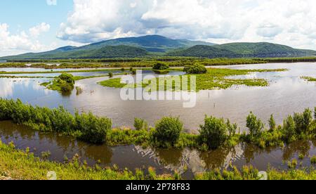 Locals sanjiang wetland landscape Stock Photo - Alamy