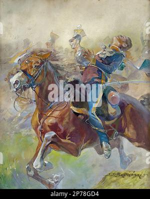 Bagienski Stanislaw - Ranny Ulan - Polish School Stock Photo - Alamy
