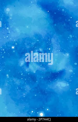 Starry blue background with optical spiral and futuristic design Stock ...