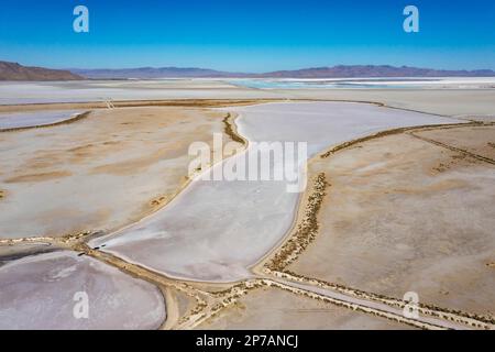 Grantsville, Utah - The Morton Salt facility, where salt is produced by ...