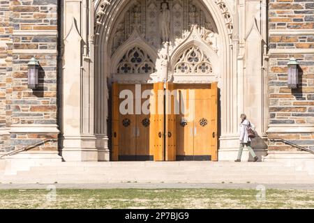 Chapel Drive, Duke University, Durham, North Carolina, showing green ...