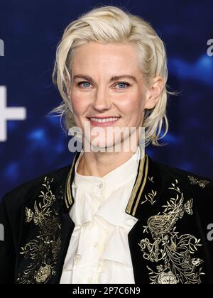Anna Martine Freeman arrives at the season three premiere of "Ted Lasso ...