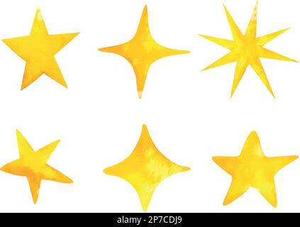Yellow original bright stars sparkle icon. Glowing light effect star. Vector Illustration EPS10 ...
