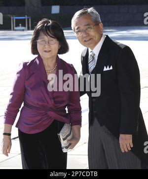 TOKYO, Japan - Akira Suzuki (L) and Eiichi Negishi, who shared the 2010 ...