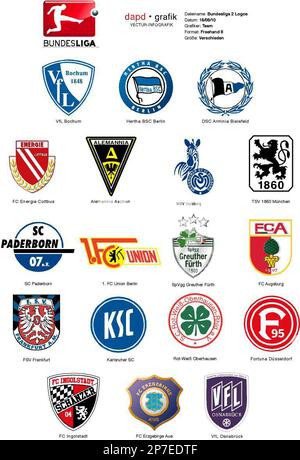 GRA107 GRAFIK BUNDESLIGA 1 LOGOS - Zeichnungen der aktuellen ...