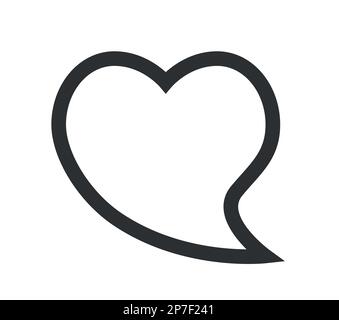 chat line icon, outline symbol, vector illustration, concept sign Stock ...