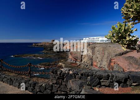 Torre Del Aguila-Castillo De Las Coloradas tower on headland with ...