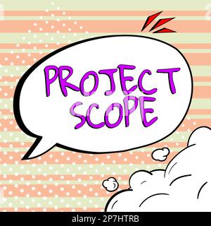 Inspiration showing sign Project Scope. Business overview evaluation of ...