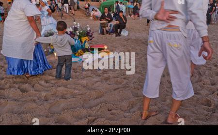 Traditional Iemanja African-Uruguayan ceremony of blessing of the ...