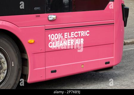 pink metro translink 100% electric and hydrogen powered belfast city ...
