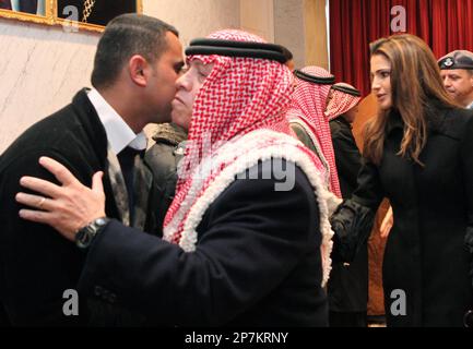 King Abdullah and Queen Rania of Jordan arrive at the Brussels Airport ...