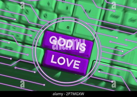 Writing displaying text God Is Love. Internet Concept Believing in ...
