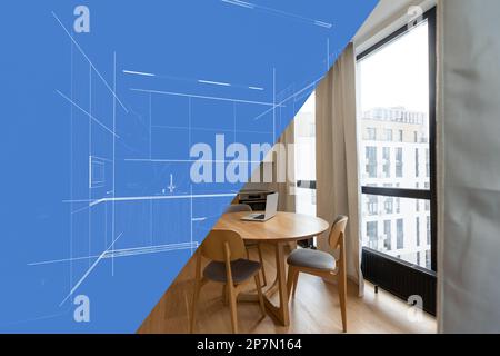 comparison of drawings and repair Stock Photo - Alamy