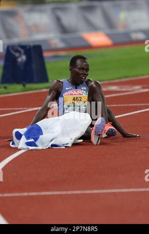 Lonah Chemtai Salpeter of Israel celebrating after competing in the ...