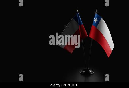 Small national flags of the Chile on a white background Stock Photo - Alamy