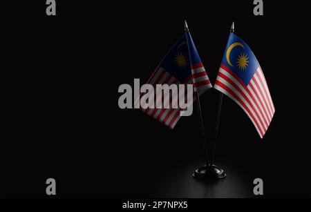Small national flags of the Malaysia on a black background Stock Photo ...