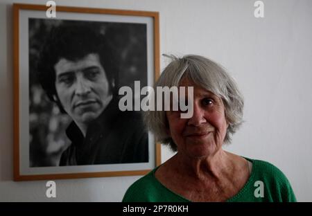 Victor Jara's widow, Joan Jara speaks during an interview with The ...