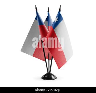 Small national flags of the Chile on a white background Stock Photo - Alamy