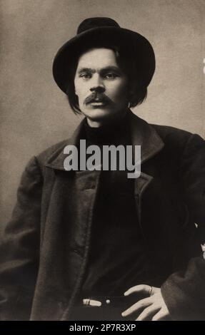 1900 c, RUSSIA : The russian poet and writer MAKSIM GORKIJ ( 1868 ...