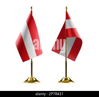 Small national flags of the Austria on a white background Stock Photo ...