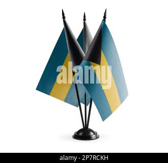 Small national flags of the Bahamas on a white background Stock Photo ...