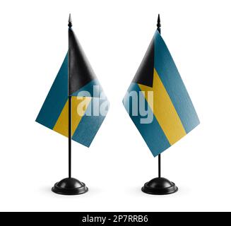 Small national flags of the Bahamas on a white background Stock Photo ...