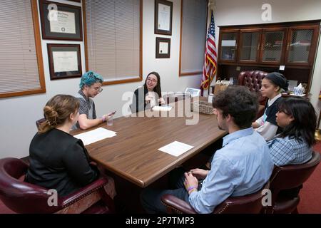 A group of college-age Texans, advocating for transgender rights, meet ...