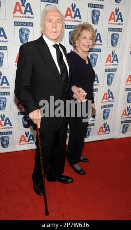 Kirk Douglas and his wife Anne at the 18th Annual BAFTA/LA Britannia Awards. Arrivals held at ...