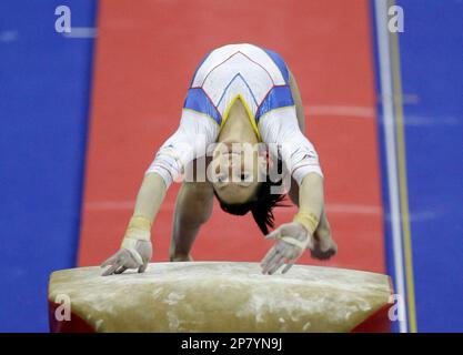 Romania's Anamaria Tamirjan in action during her floor routine during ...