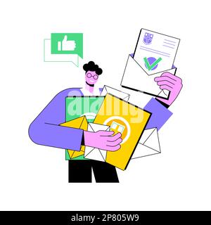 Accepted to several colleges isolated cartoon vector illustrations ...