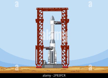 Rocket Launch Scaffolding Vector illustration Stock Vector Image & Art - Alamy