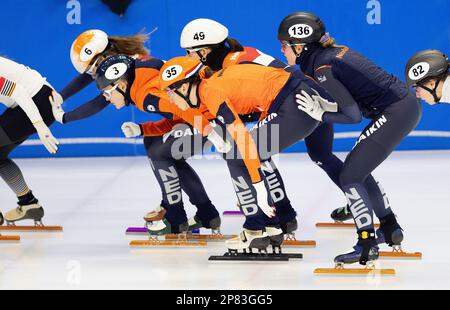 SEOUL - Selma Poutsma (l), Xandra Velzeboer and Suzanne Schulting (r ...