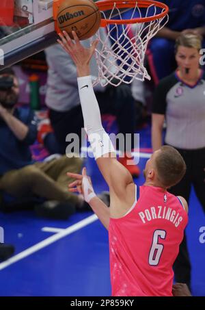 Atlanta Hawks center Kristaps Porzingis (8) poses for a photo during ...