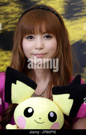 Japanese Shoko Nakagawa, the voice of animated Pokemon figure Pichu ...