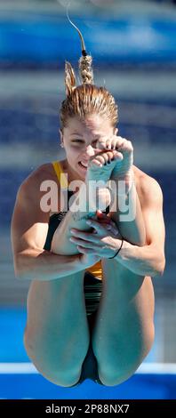 Sharleen Stratton of Australia in the diving women's 3m springboard ...