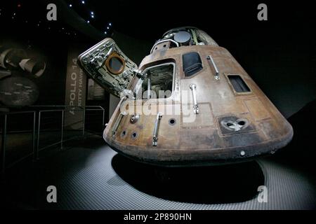 Apollo 14 Capsule, in the Kennedy Space center, Cape Canaveral, Florida ...