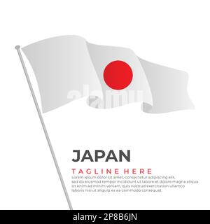 Japan Flag Poster Vector Illustration. Hands Holding Tight The National ...