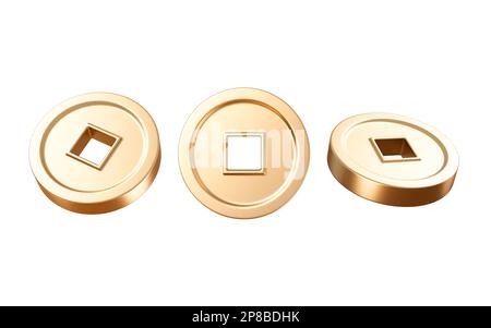 3D cartoon style coins, 3d rendering. Digital drawing Stock Photo - Alamy