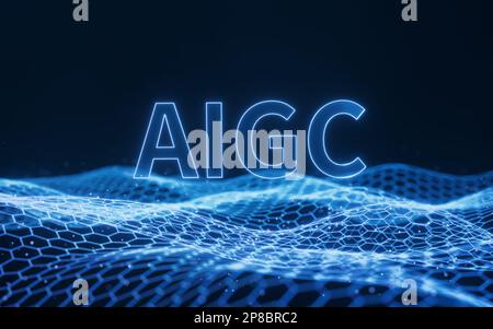 AIGC concept, logo of AIGC, 3d rendering. Digital drawing Stock Photo ...