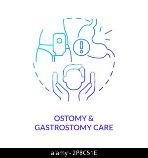 Ostomy and gastrostomy care blue concept icon Stock Vector Image & Art ...