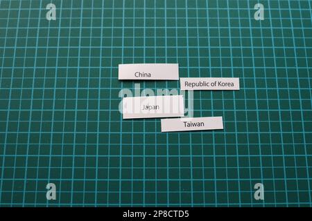 Correlation diagram of Asian countries Stock Photo - Alamy