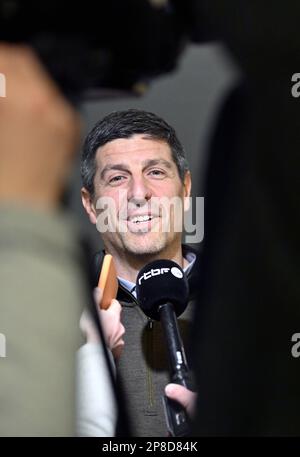 Victim of the attacks, former basket player Sebastien Bellin talks to ...