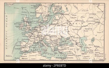 Map of Europe 1898 Stock Photo - Alamy