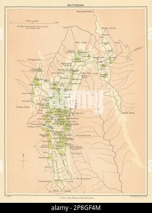 BRITISH INDIA: Matheran Hill station. Maharashtra., 1924 vintage map ...