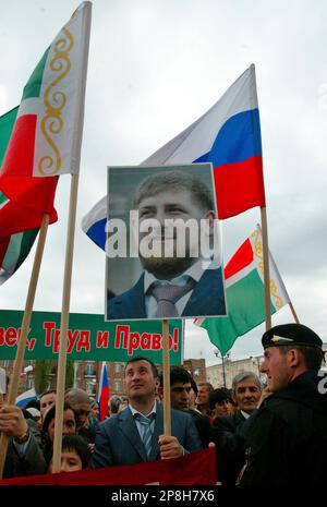 Russia's Chechnya province President Ramzan Kadyrov, right, and Russian ...