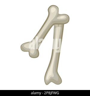 Number 1 skeleton. Bones Font one. Anatomy of an alphabet symbol. dead ...