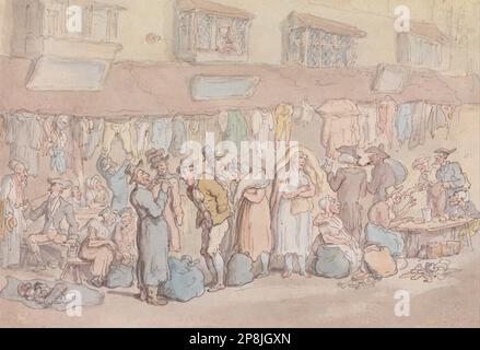 Thomas Rowlandson - Rag Fair or Rosemary Lane Stock Photo - Alamy