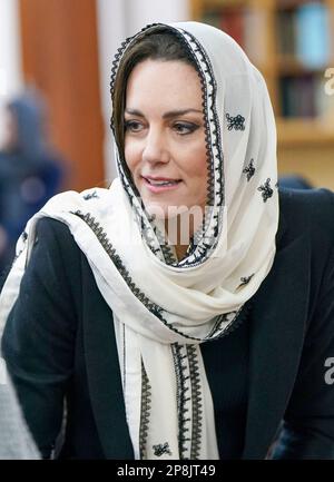 The Princess of Wales, during a visit to the Hayes Muslim Centre in ...